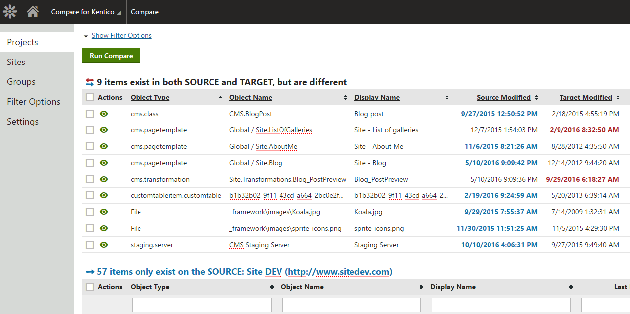 Compare For Kentico Compare And Synchronize Kentico Instances Toolkit For Kentico 2864